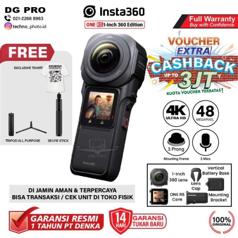 Jual Insta360 One Rs 1 Inch 360 Edition Camera Original Resmi Insta 360 - Pkt Standard Di Seller ...