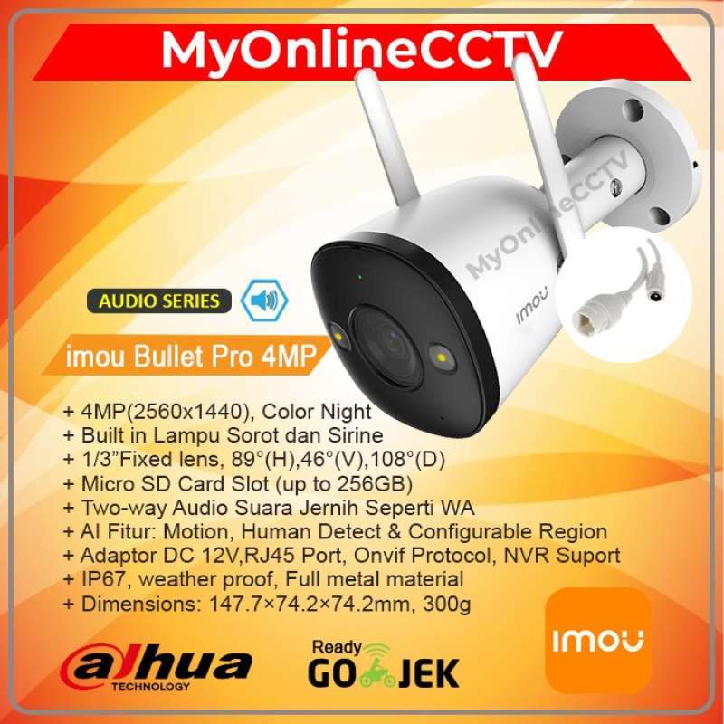 Jual Imou Bullet 2 Pro 4mp Wifi Color Night Ip Camera Cctv Two Way ...