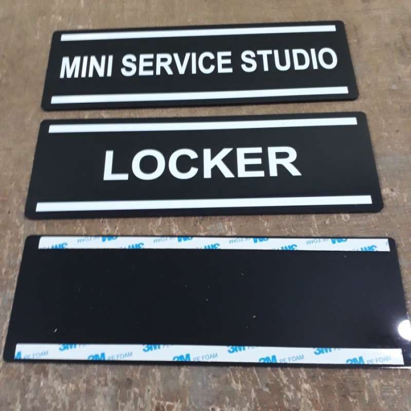Jual Papan Nama Pintu 10x30 Cm Name Plate Acylic Display Dinding ...