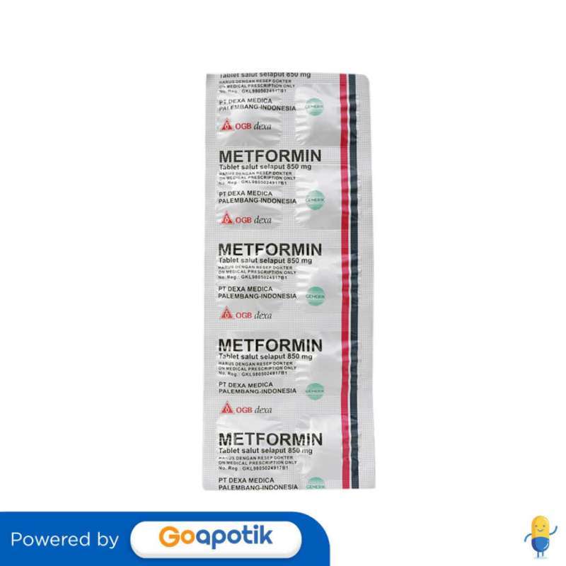 Jual Metformin Ogb Dexa Medica 850 Mg Strip 10 Tablet / Diabetes Di ...