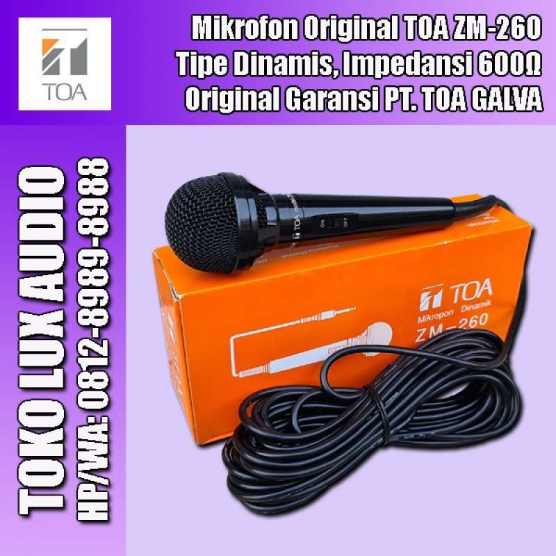 Promo Mikrofon Kabel Genggam Toa Zm-260 Garansi Pt Toa Galva Diskon 23% ...