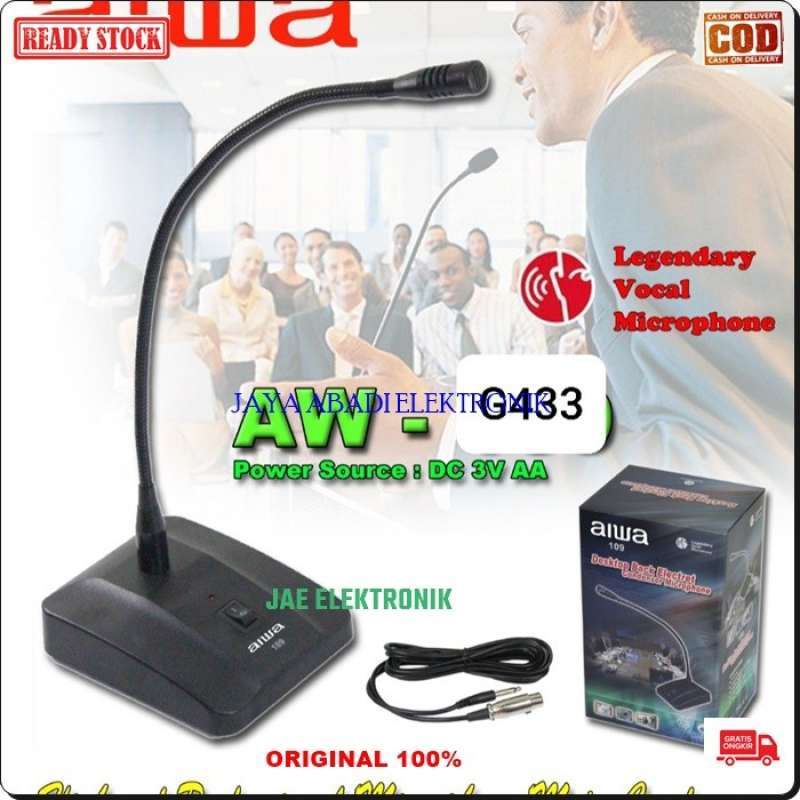 Promo Mic Meja Condenser Mik Table Desk Standing Electret Podium Mimbar ...