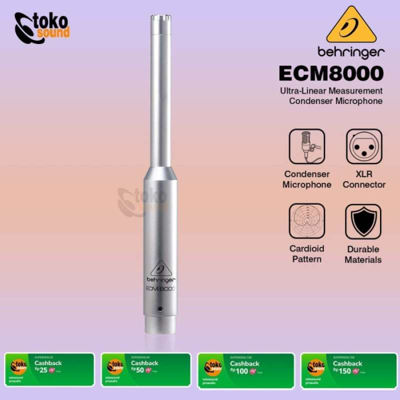 Promo Behringer Ecm8000 Ultra Linear Measurement Condenser Diskon 23% ...