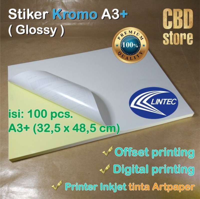 Promo Kertas Stiker Kromo A3+ Sticker Chromo Glossy 100 Pcs Merek Lintec Diskon 23% Di Seller ...