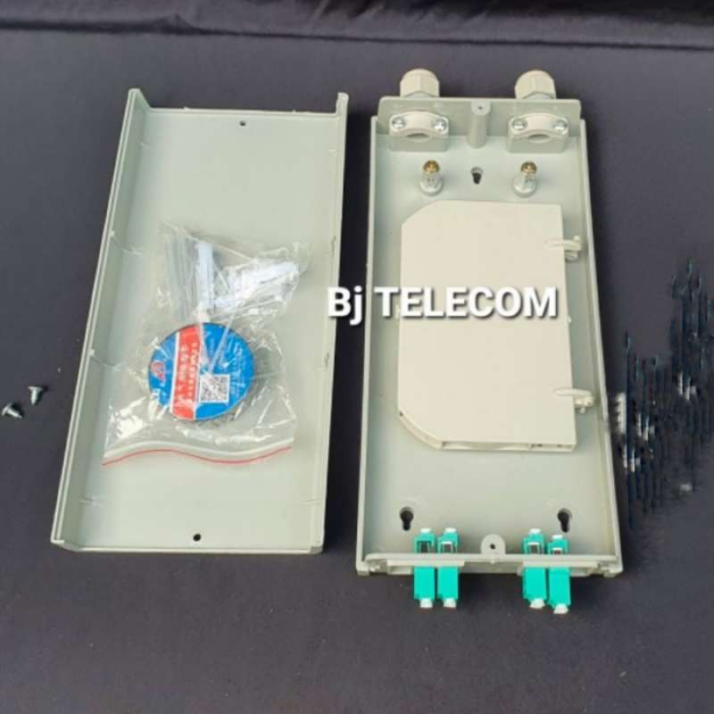 Promo Odf 8 Core Lc Om3/om4 Lengkap Adapter/ Otb Wall 8 Core Om4 Diskon ...