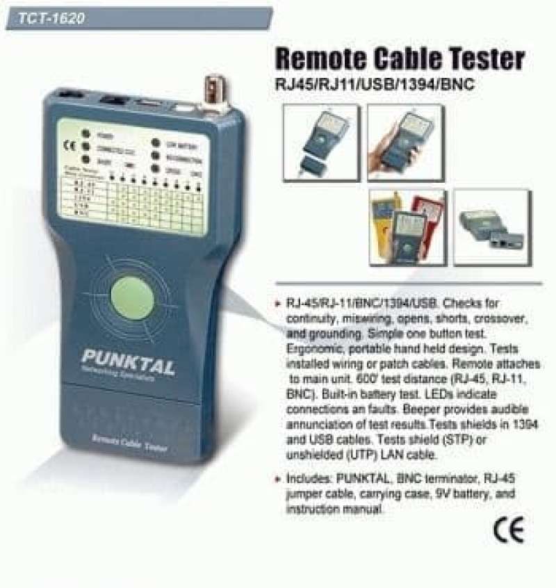 Promo Goldtool Lan Tester Punktal Tct-1620 Utp Bnc Usb Rj45 Rj11 Diskon ...