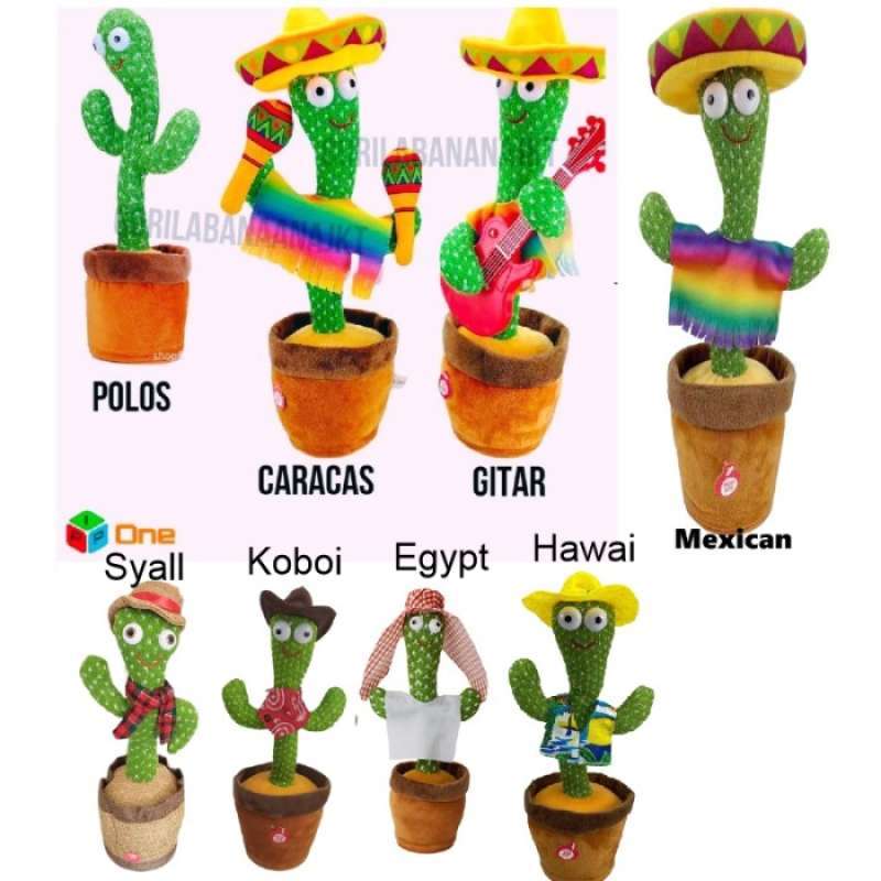 Promo Mainan Boneka Kaktus Bentuk Tanaman Bergoyang Kaktus Wajah ...