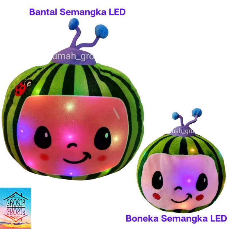 Promo Rumah Grosir Boneka Bantal Coco Watermelon / Boneka Semangka Led Lampu Diskon 23% Di ...