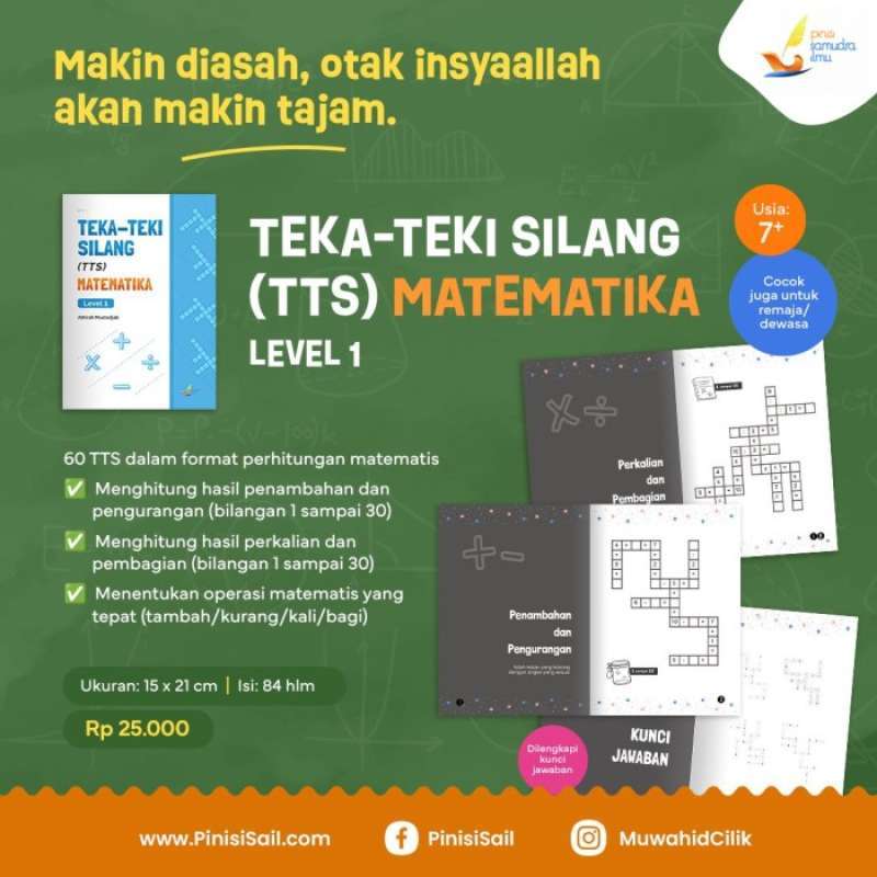 Jual Paket Buku Tts Teka-teki Silang Matematika Dan Kosakata Anak ...