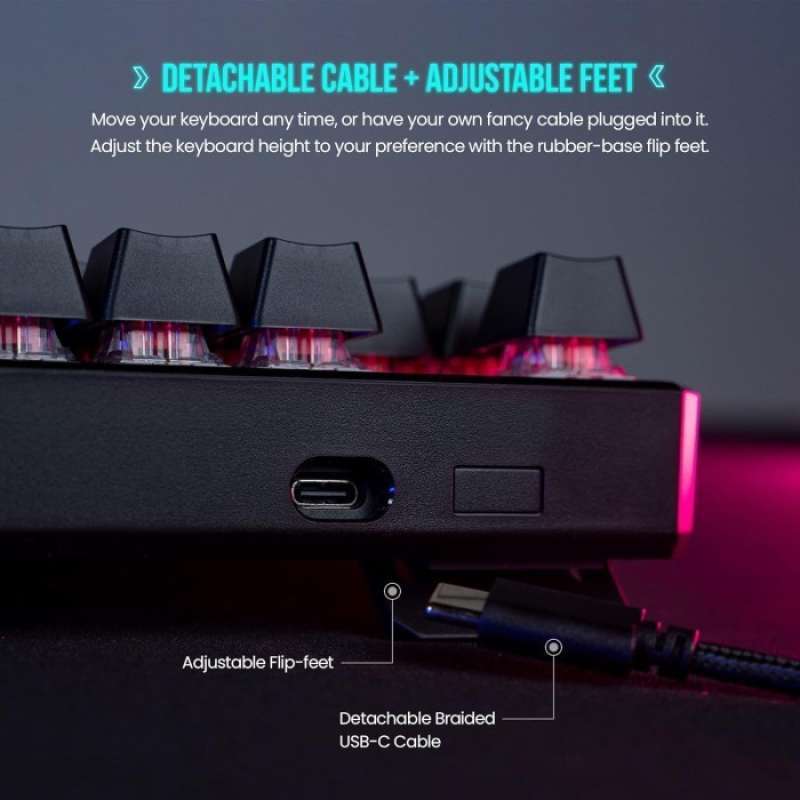 Promo 100% Produk Ori Tecware Phantom+ 87 Rgb Wraith Red Switch Mechanical Gaming Keyboard ...