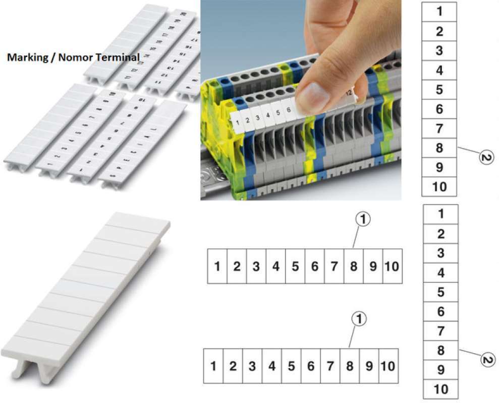 Promo Marker Strip-nomor Terminal Block Hsontal Diskon 23% Di Seller ...