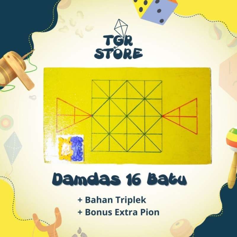 Jual Permainan Tradisional Damdas 16 Batu Catur Jawa Di Seller Owl ...