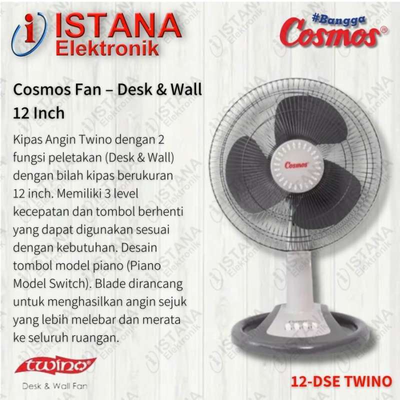 Jual Cosmos Kipas Angin 2 In 1 Meja & Dinding 12 Inch 12-dse Twino Di ...