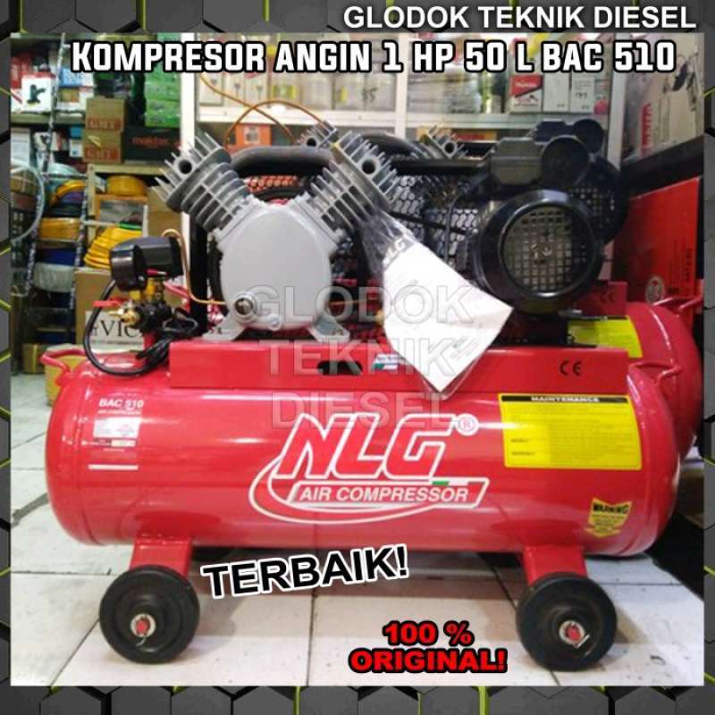 Promo Nlg Air Compressor 1 Hp Kompresor Angin 50 L 1 Phase Bac 510 Diskon 33% Di Seller Toko ...