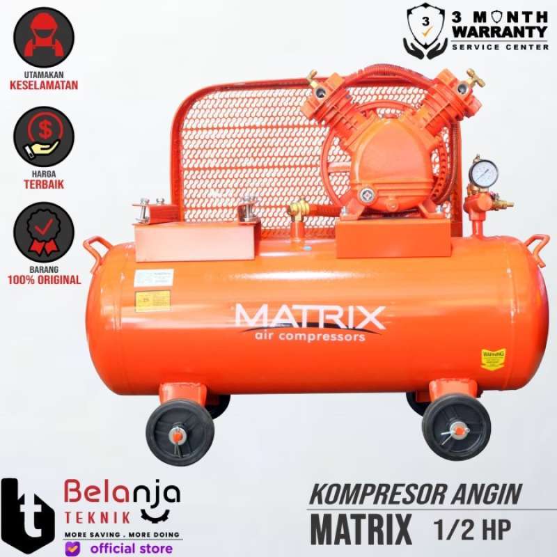 Promo Matrix Mesin Kompresor Angin 0.5 Hp Air Compressor 60 Liter 1/2 ...