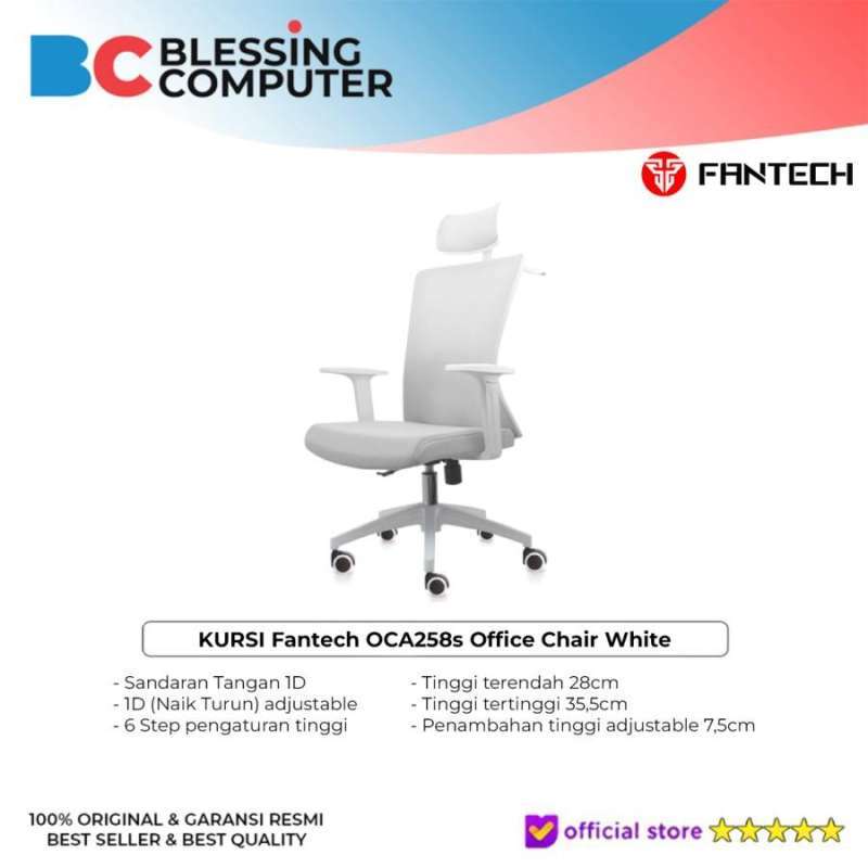 Jual Kursi Fantech Oca258s Office Chair White Di Seller Blessing ...