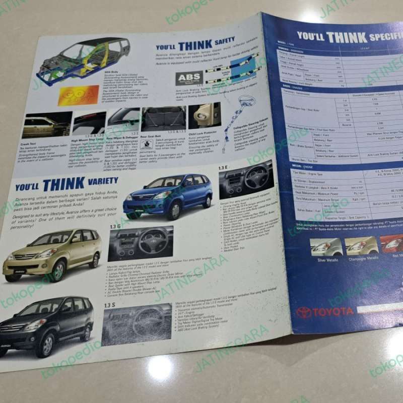 Jual Brosur Mobil Katalog Leaflet Toyota Avanza Gen 1 Black Di Seller ...