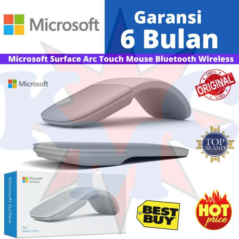 Jual Mouse Wireless Mouse Bluetooth Tanpa Dongle Microsoft Surface Arc Touch Mobile Original New ...