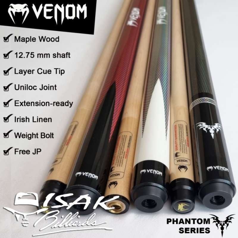 Jual Venom Phantom White Cue Phw - Uniloc Extension Bumper Stick ...