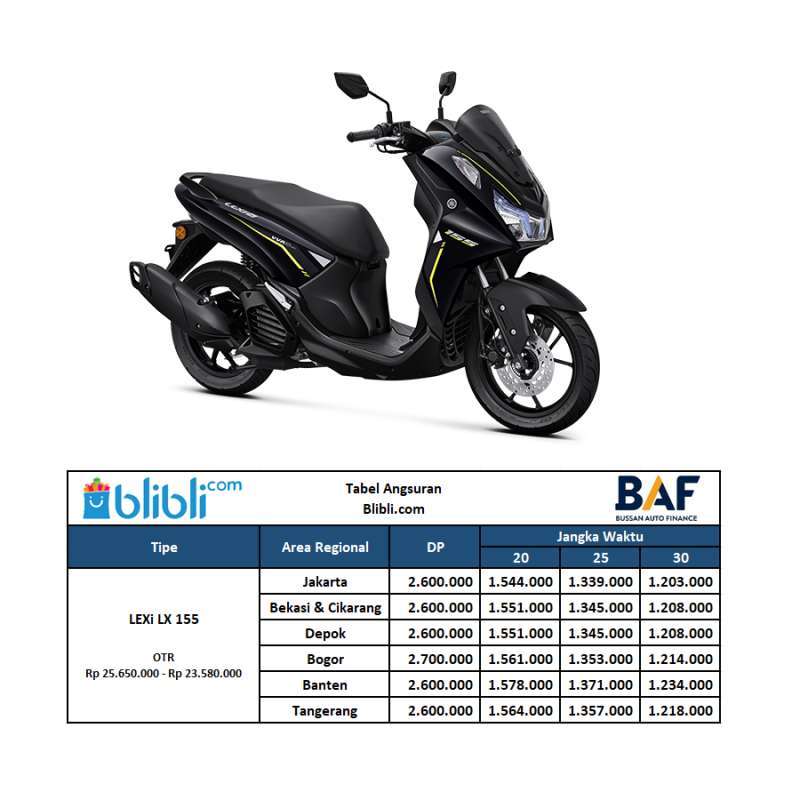 Jual Baf - [dp] Yamaha Lexi Lx 155 Standard Version Sepeda Motor [otr ...