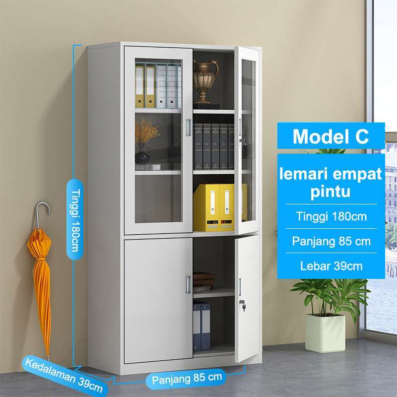 Promo Lemari Arsip Besi 2 Pintu Swing Besi 12 Kaca Lemar Diskon 45% Di Seller Khalid Akbar ...