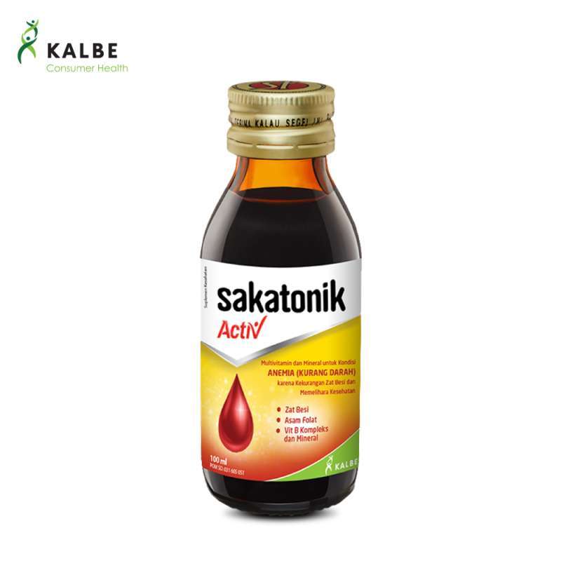 Promo Sakatonik Activ Syrup 100ml Vitamin Anemia - 5 Botol Free ...