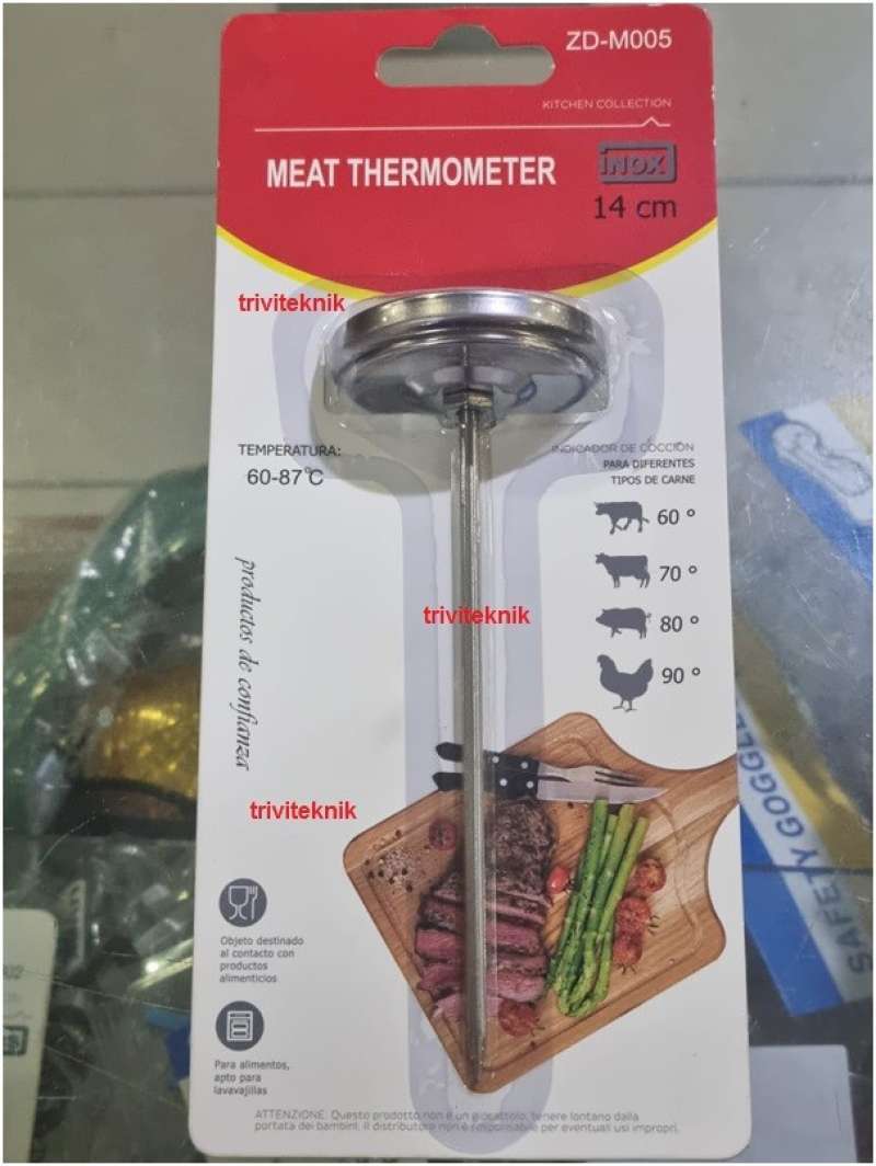 Jual Alat Ukur Kematangan Daging,meat Thermometer Analog Stainless Di ...