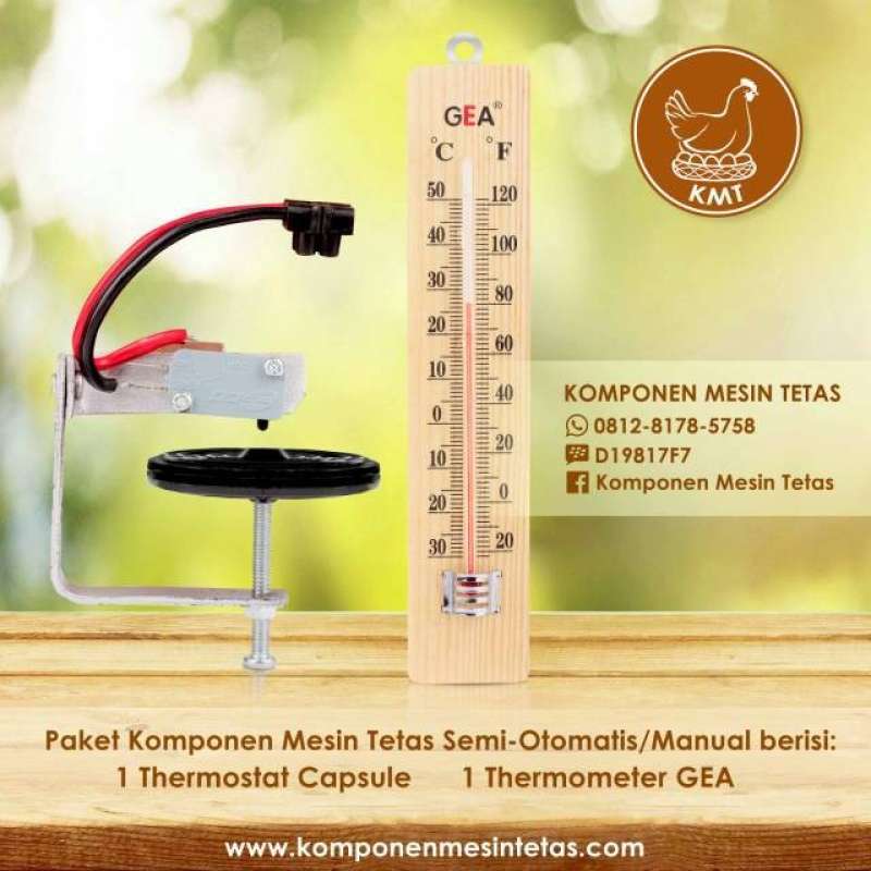 Jual Paket Termostat Cemani Dan Termometer Kayu Gea Untuk Mesin Tetas ...