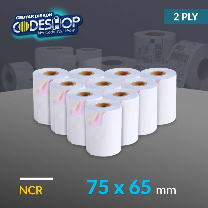 Jual Codeshop Kertas 3 Ply 75 X 63 Mm Struk Kasir Ncr Printer Dot ...
