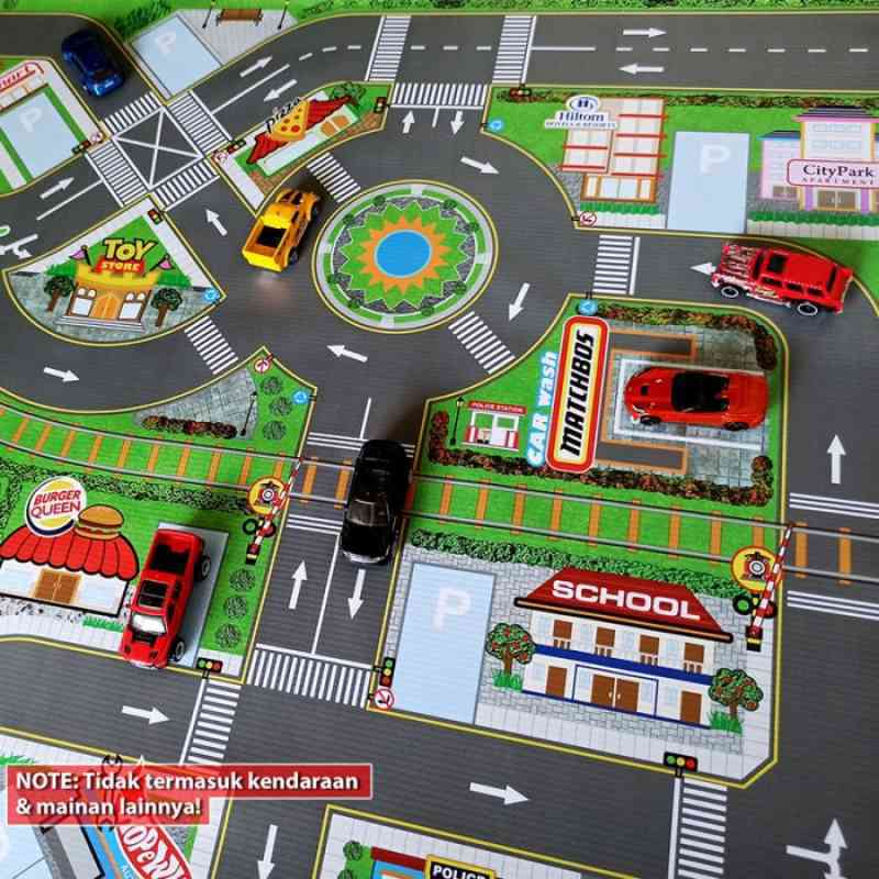 Promo Playmat City Road Map Mobil Tomica Hot Wheels Mainan Denah Peta ...