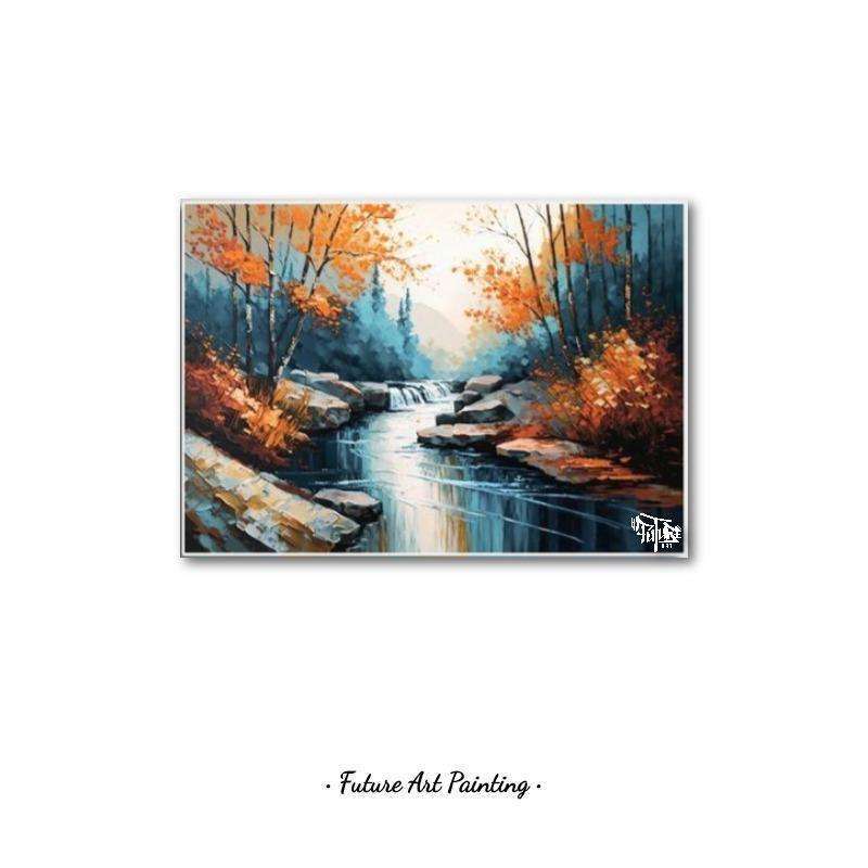 Jual Diy Lukisan Pemandangan Sungai Aesthetic Hiasan Plus Frame By ...