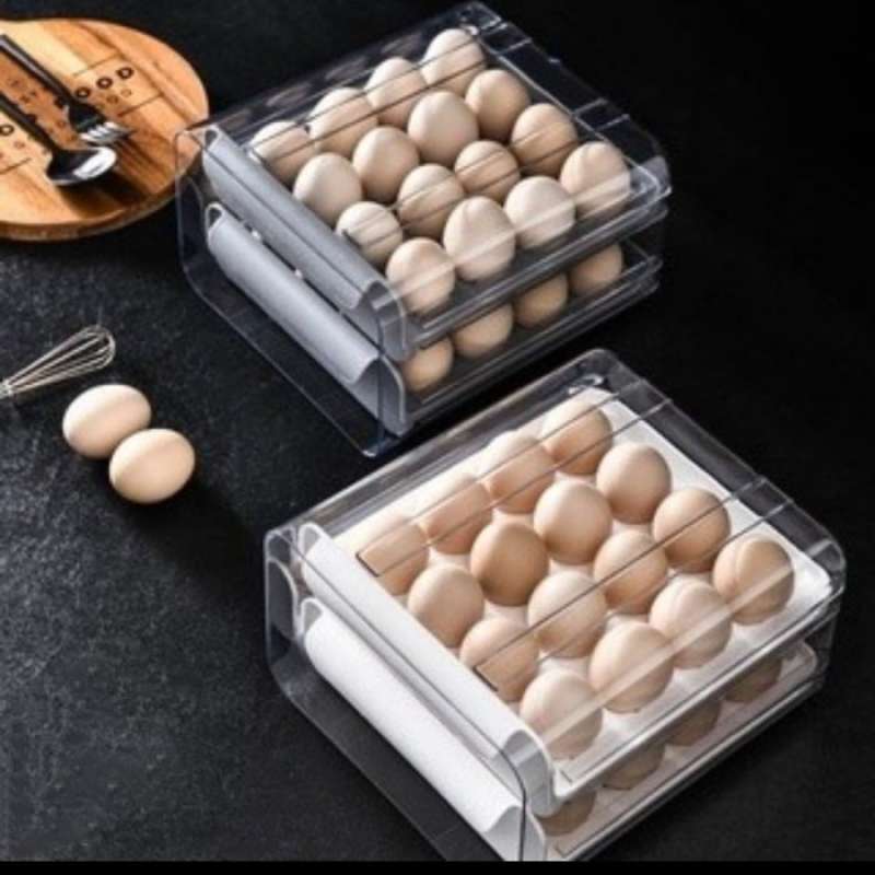 Jual Rak Telur Penyimpanan Simpan Kotak Rack Egg Box Transparant Di ...