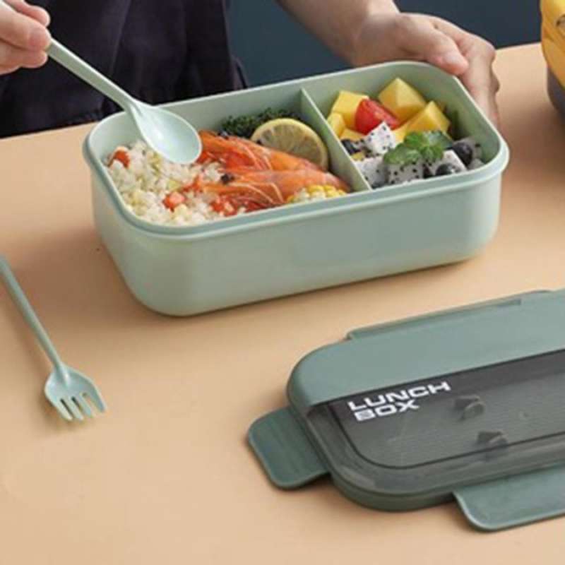 Jual Yakada Lunch Box Bento Jerami Gandum Kotak Bekal 2 Sekat 1100ml ...