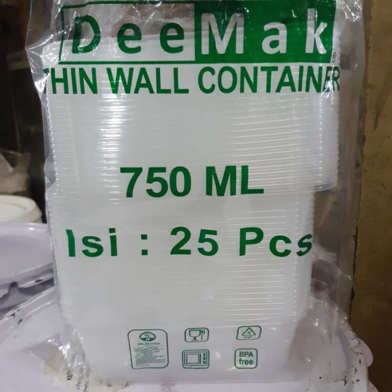 Jual Thin Wall Container Uk.750 Ml Isi 25pcs Di Seller Shin Store ...