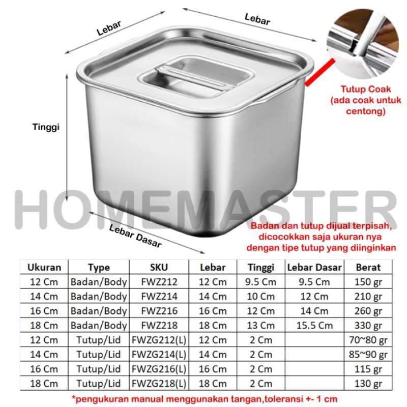 Jual Container/kontainer/tempat Penyimpanan Stainless Multifungsi Fwz2 ...