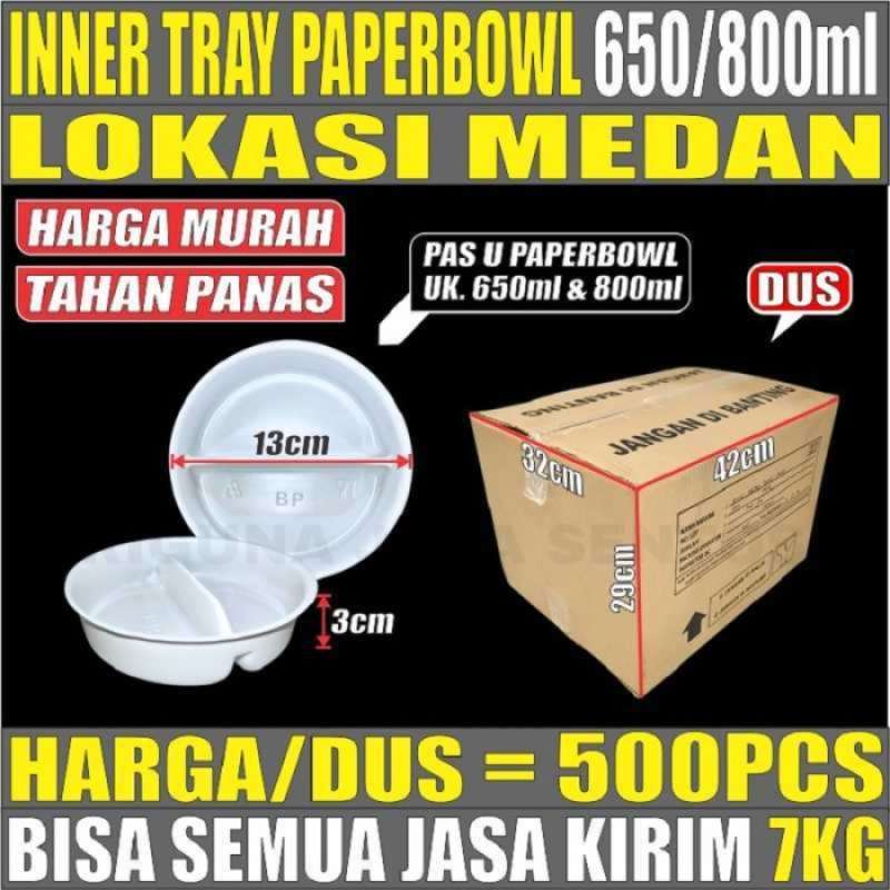 Jual Inner Tray Paper Bowl 650ml N 800ml Dus Semua Js Krm Ekspedisi ...