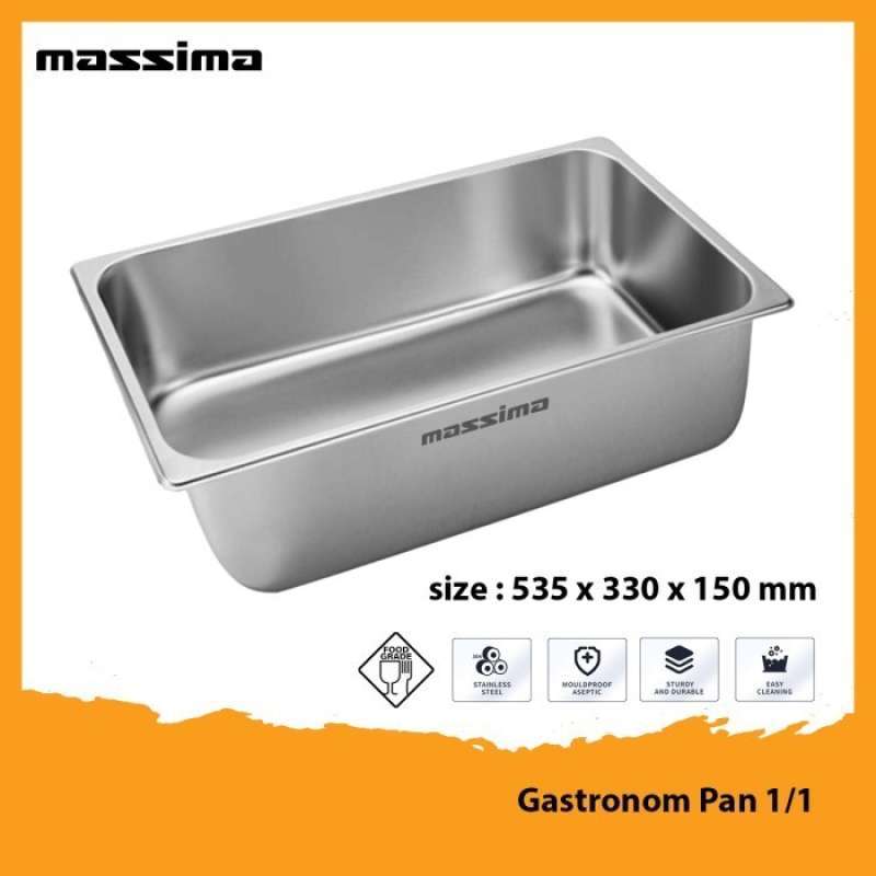 Jual Stainless Steel Gastronom Food Pan Gn Pan 1/1 Tinggi 15 Cm 150 Mm ...