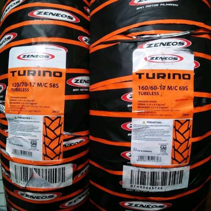 Promo Ban Zeneos Tubeless 120/70-17+160/60-17 Turino Diskon 33% Di ...