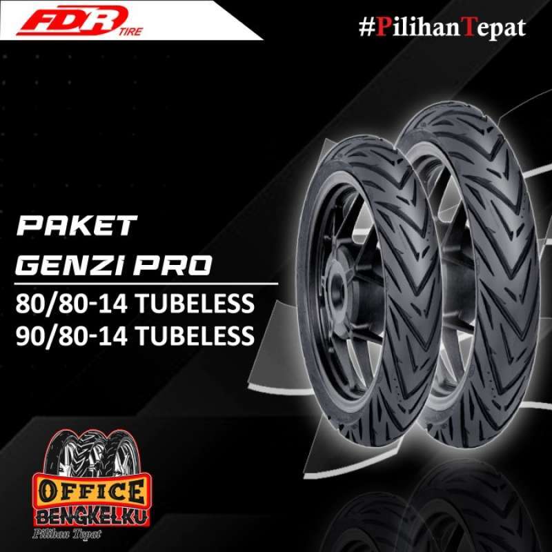 Jual Paket Ban Fdr Genzi Pro Depan Dan Belakang 80 Dan 90 Ring 14 Matic ...