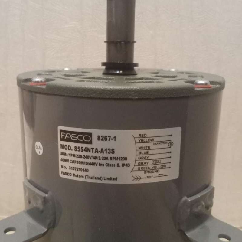 Jual Motor Dinamo Fan Outdoor Ac Daikin Fasco Mod.8554nta-a13s Rpm1200 ...