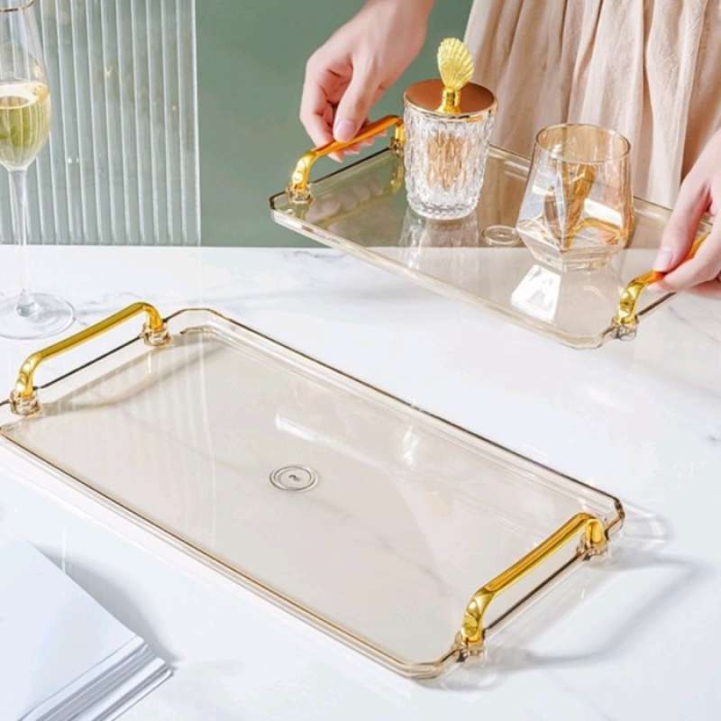 Jual Gold Acrylic Tray Aesthetic / Nampan Akrilik Simple Cantik Nordic ...