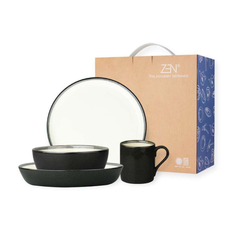 Jual Zen Dinner Set Stoneware Series - Grey + Gift Box Di Seller Shin ...