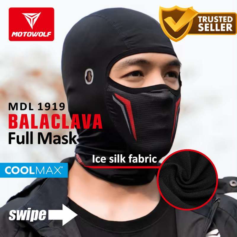 Promo Balaclava Helm Motowolf Masker Balaclava Premium Ice Silk Coolmax ...