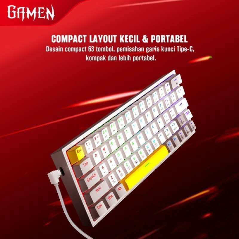 Jual Keyboard Gamen Titan V - Wired Gaming Keyboard 60% Mechanical Di ...