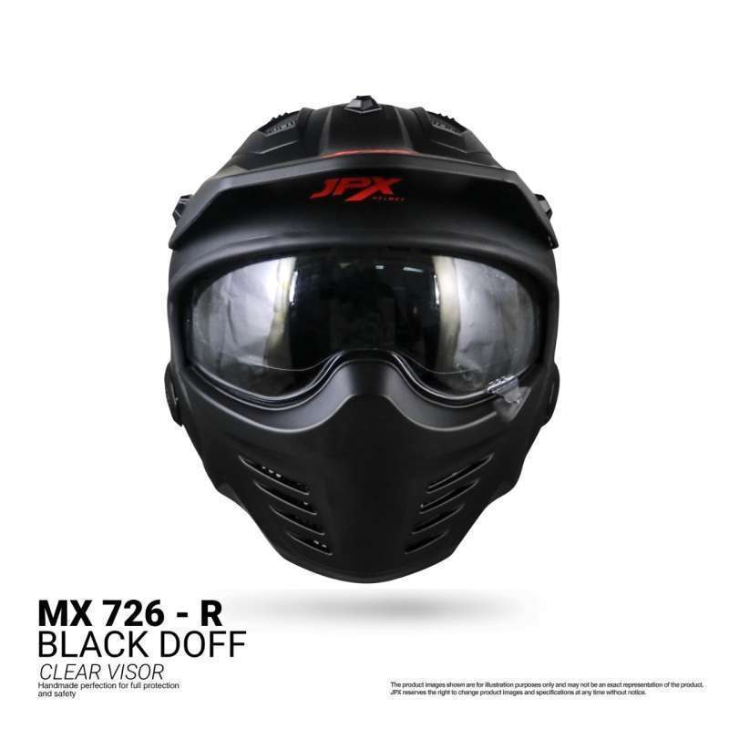 Jual Helm Jpx Full Face Mx-726r - Black Doff/red Di Seller Motohelmet ...