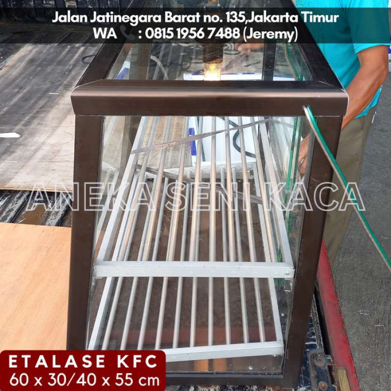 Promo Etalase Kfc Fried Chicken Ayam Goreng Kaca Alumunium Coklat Gelap ...