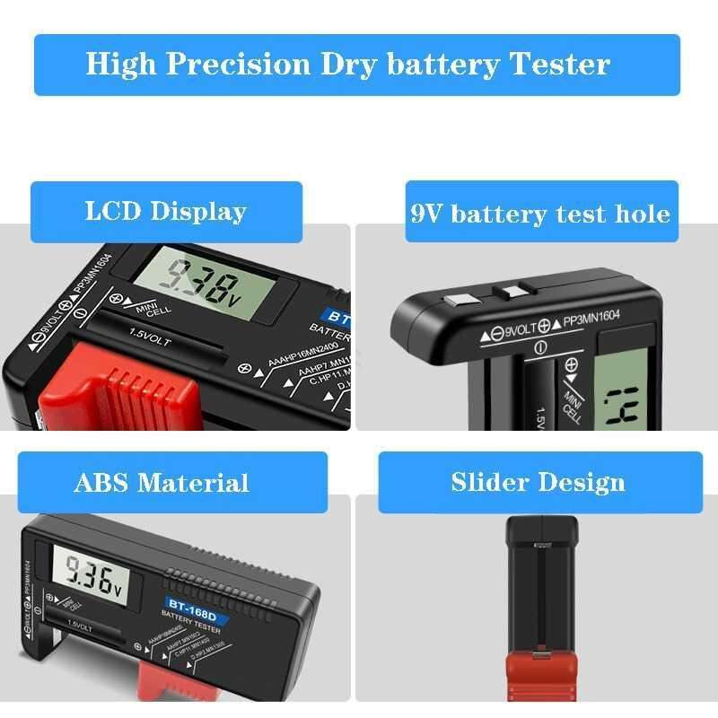 Jual Tester Baterai Capacity Checker Aa Aaa Display Digital Bt-168d ...