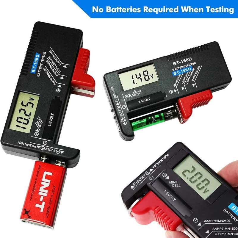 Jual Tester Baterai Capacity Checker Aa Aaa Display Digital Bt-168d ...