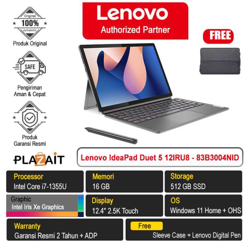 Jual Laptop Lenovo Ideapad Duet Iru B Nid Intel Core I U Gb Gb Ssd Intel