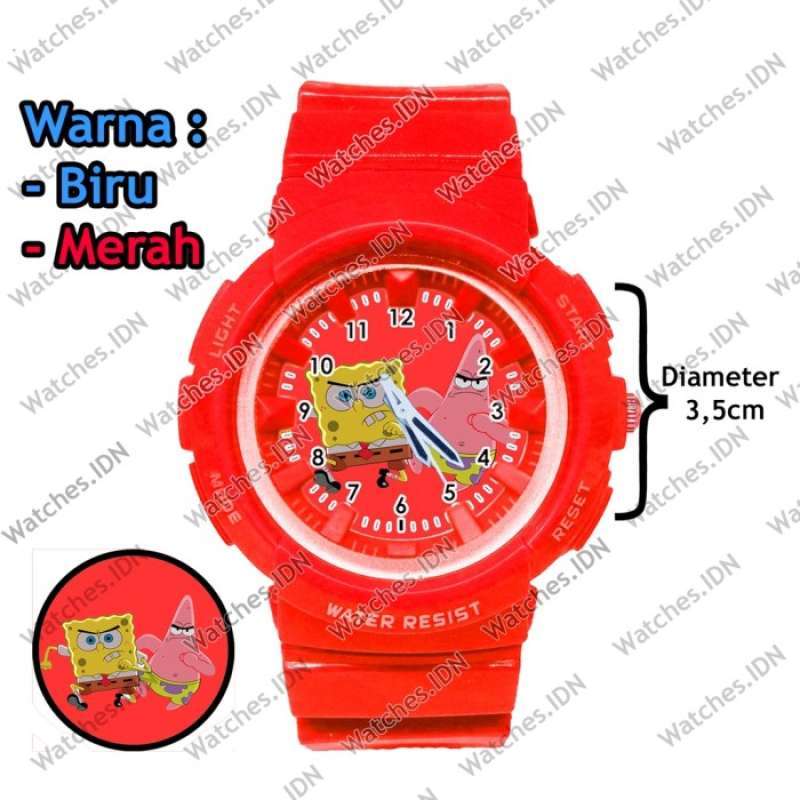 Jual Jam Tangan Anak Spongebob Dan Patrick Lucu Model Lengkap Varian ...
